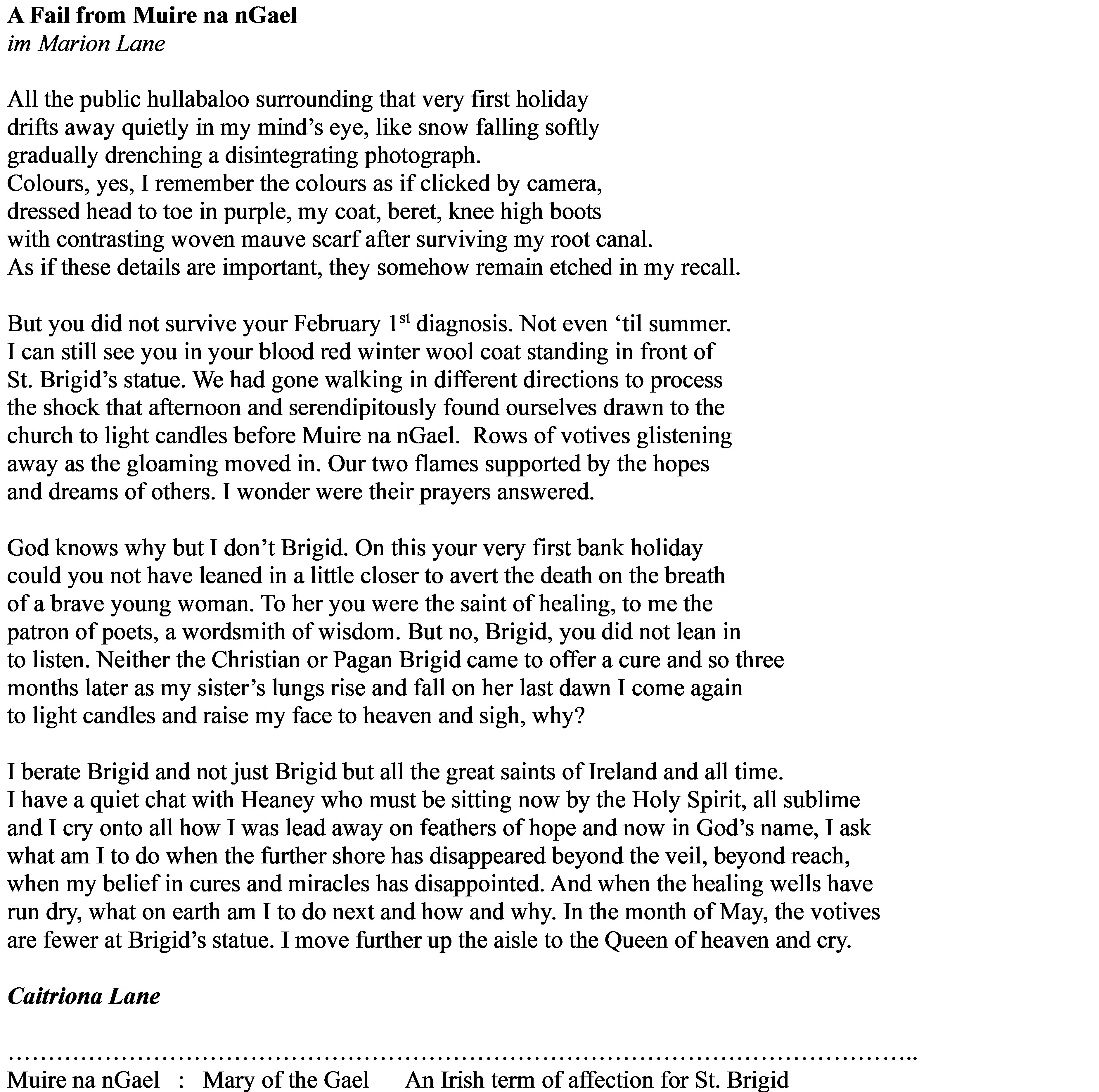 Little Fires of Brigid Poetry Competition 2025 – Drawn to the Light Press